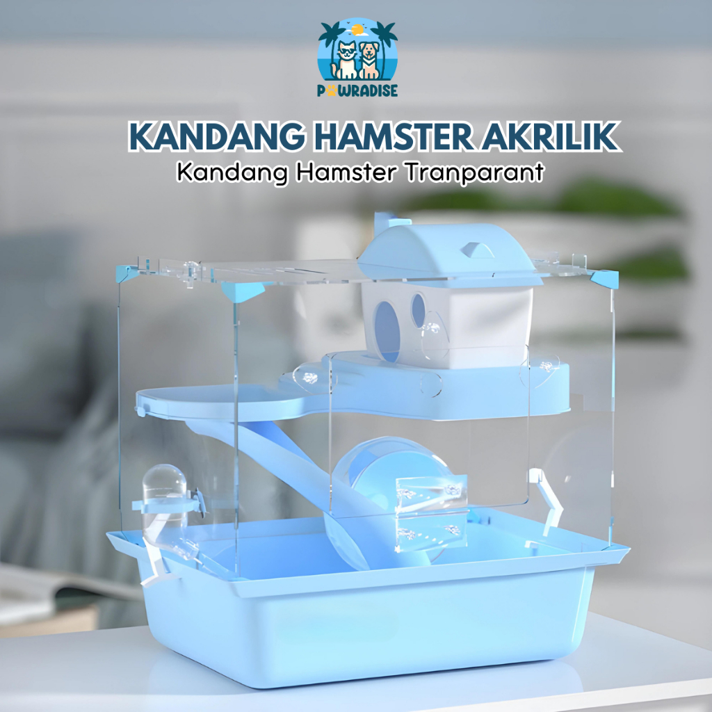 Jual Kandang Hamster Akrilik Transparan - Kandang Hamster 2 Tingkat ...