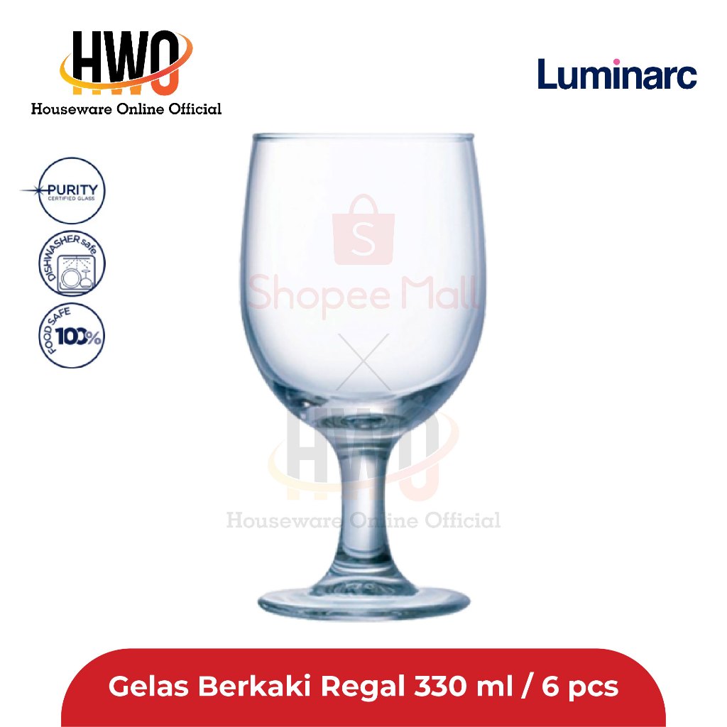 Jual Luminarc Gelas Berkaki Regal 330 Ml / 6 pcs | Shopee Indonesia
