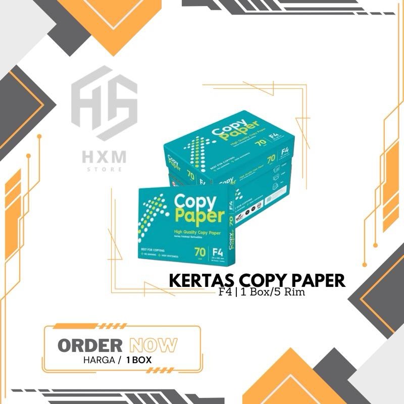 Jual Kertas HVS F4 COPY PAPER 70 GSM [1 Box/5 Rim] | Shopee Indonesia
