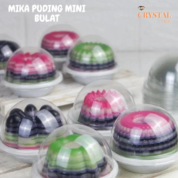 Jual Mika Tray Mooncake Bulat Puding Mini Pack Isi 50pcs Tray Cake ...