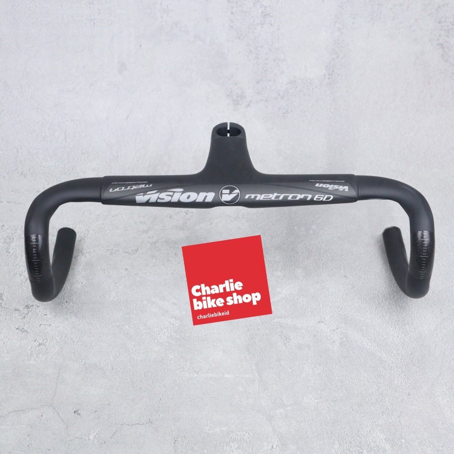 Jual Handlebar Vision Metron 6D Integrated Carbon Black with Cone ...