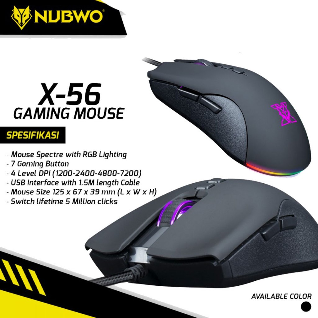 Jual MOUSE NUBWO X-56 Spectre Gaming Mouse | Shopee Indonesia