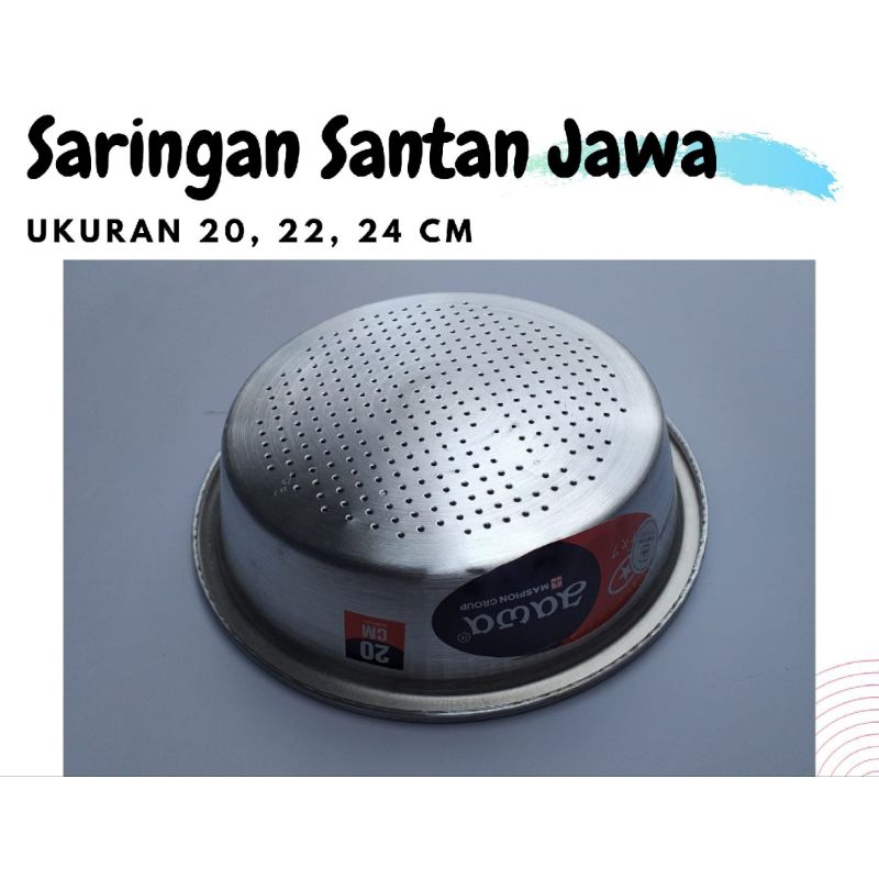 Jual Saringan Santan Alumunium Saringan Tepung Saringan Gula Halus ...
