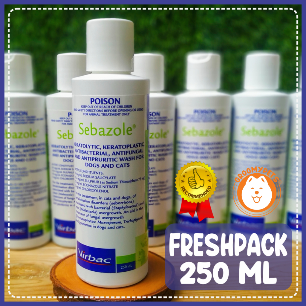 Jual shampoo sebazole anti jamur untuk kucing dan anjing | Shopee Indonesia