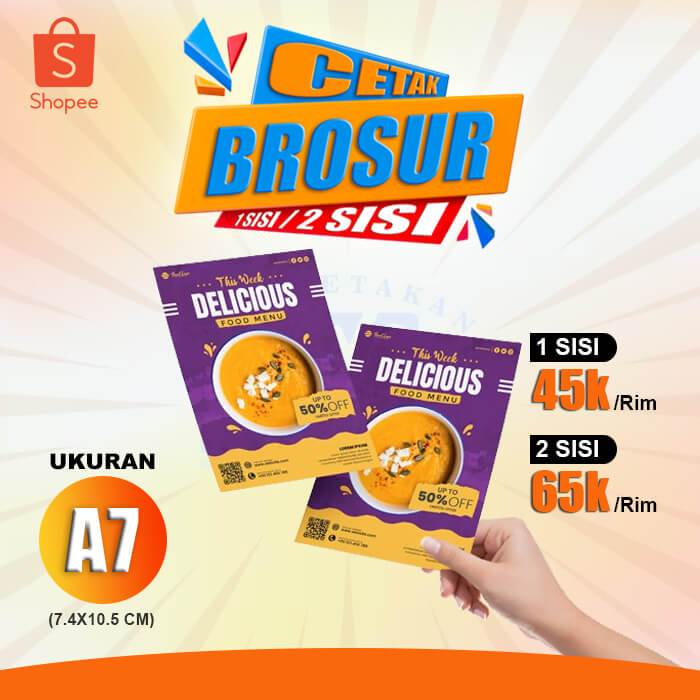 Jual Cetak Brosur Flyer Leaflet A7 Murah | 4000 Lembar (8 RIM) | Shopee ...