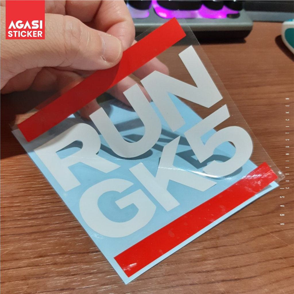 Jual Sticker RUN ENGINE Tipe Mesin GK5 (Bisa di ganti) Cutting Sticker ...