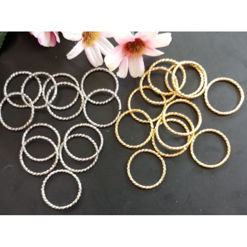 Jual Ring Pandora Cincin 8 mm Gold Ring Imitasi Ring pandora Pipih 8mm ...