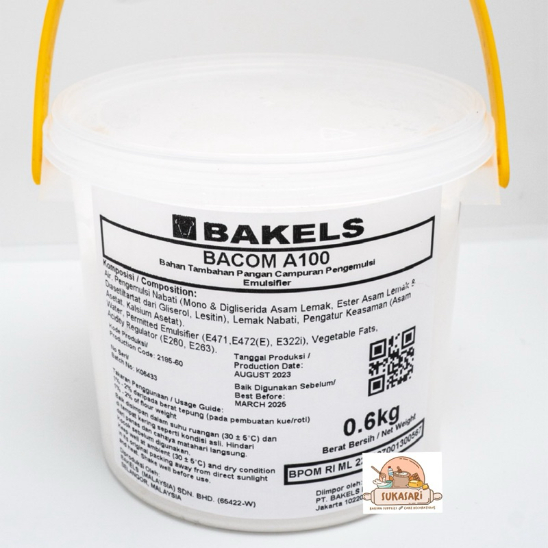 Jual Bakels Bread Improver BACOM A100 600gr Emulsifier Roti pengempuk ...