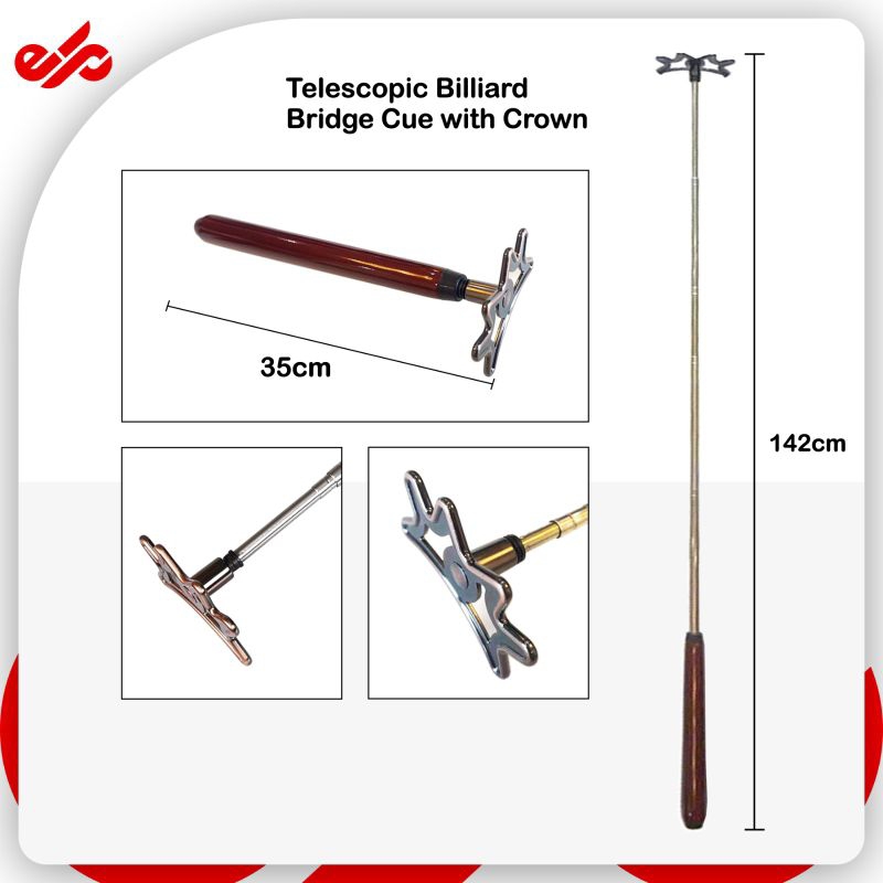 Jual Telescopic Billiard Bridge Cue with crown head | Shopee Indonesia