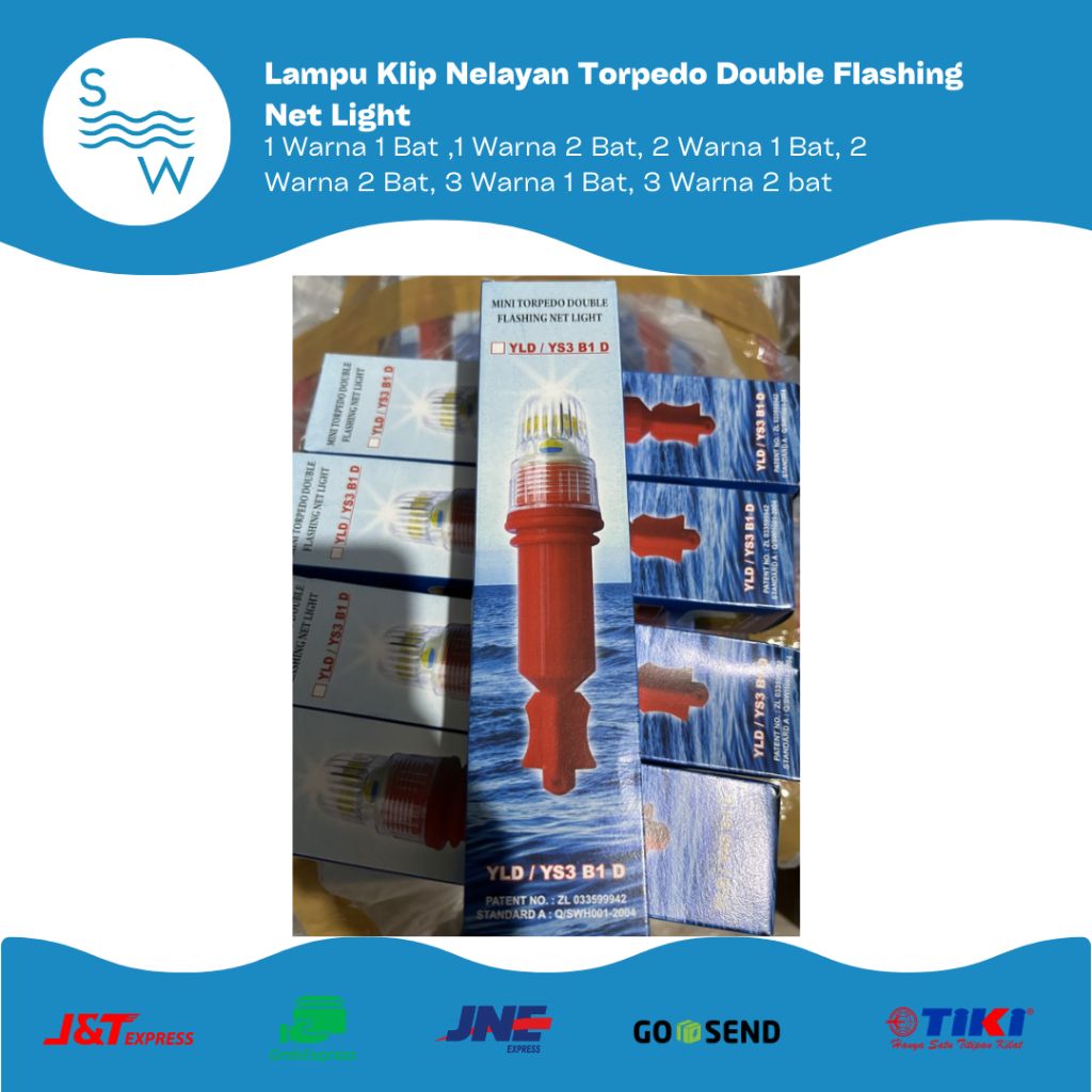 Jual Lampu Klip Nelayan Torpedo Double Flashing Net Light | Shopee ...