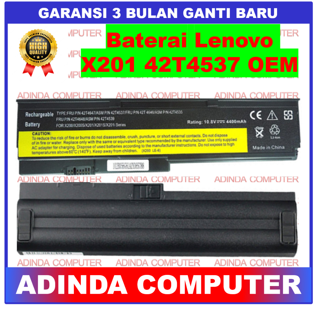 Jual Baterai IBM LENOVO ThinkPad X201 X200 X200s X201i X201s X200 7454 X200 7455 OEM | Shopee ...