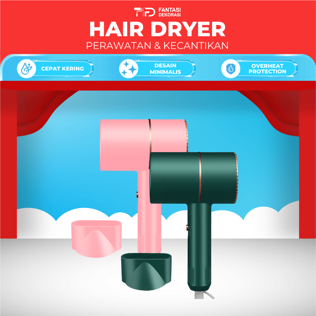 Jual Hair dryer pink alat Rambut multifungsi Hair Dryer Pengering ...