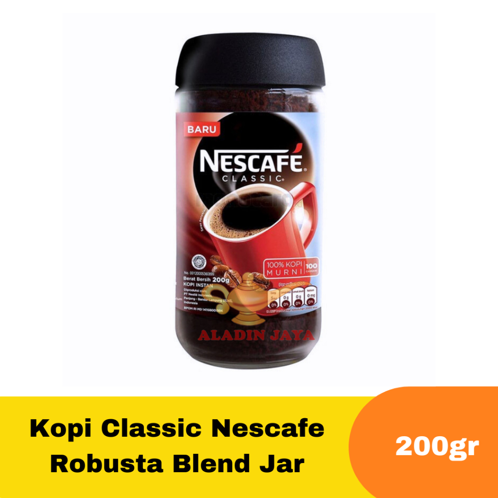 Jual Kopi Classic Nescafe Robusta Blend Jar 200gr | Shopee Indonesia