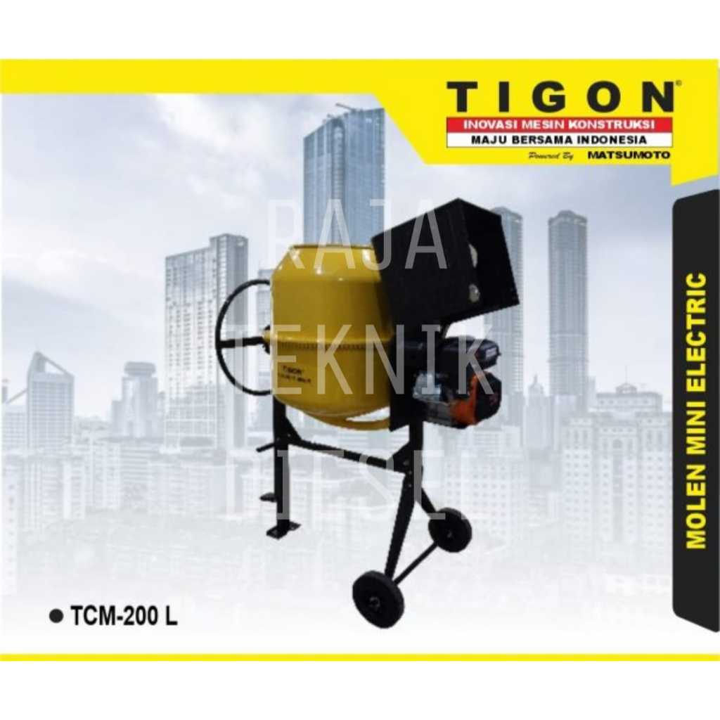 Jual MESIN ADUK SEMEN MOLEN TIGON 200 LITER TCM-200 G ENGINE BENSIN CONCRETE MIXER | Shopee ...