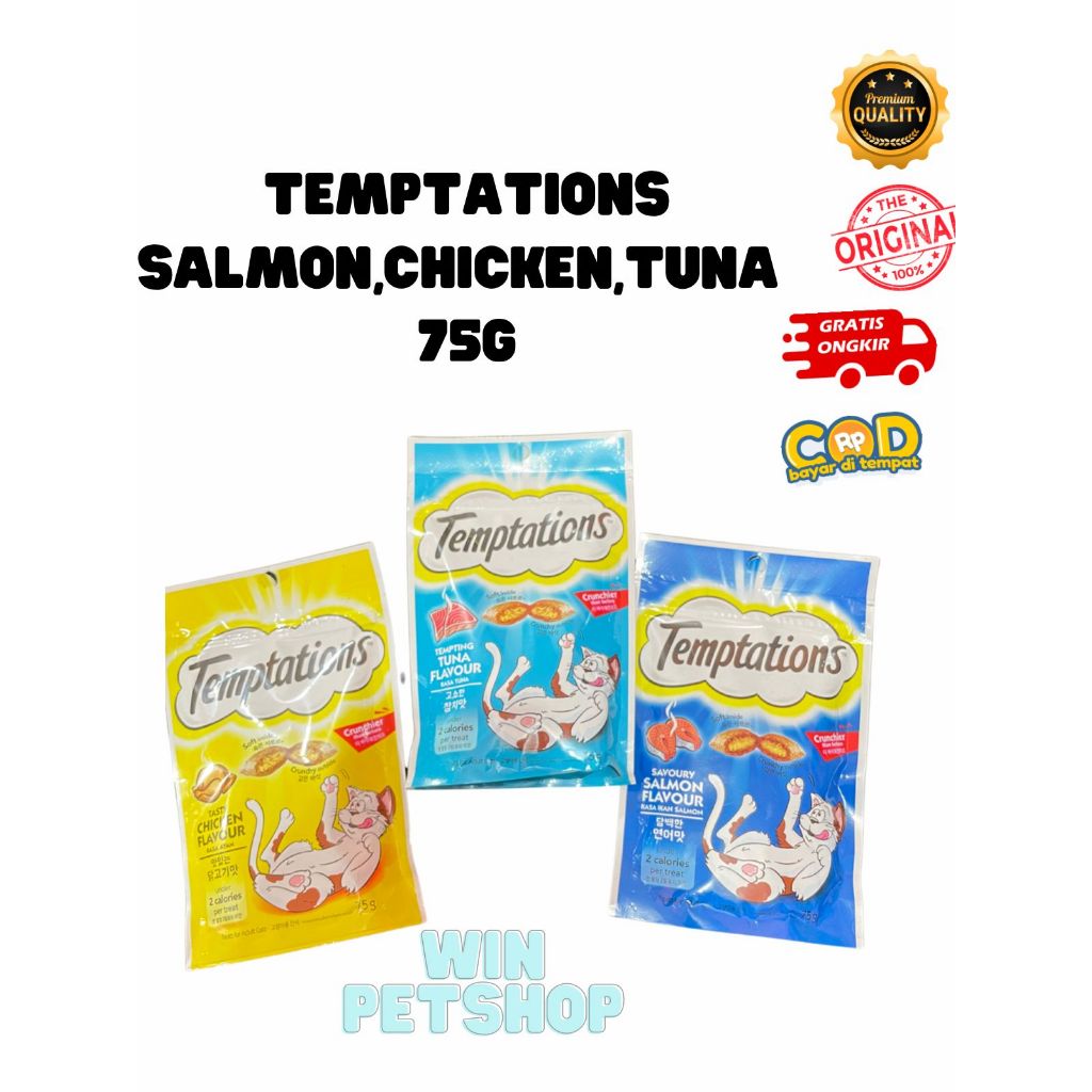 Jual SNACK KUCING TEMPTATION 75GR | Shopee Indonesia