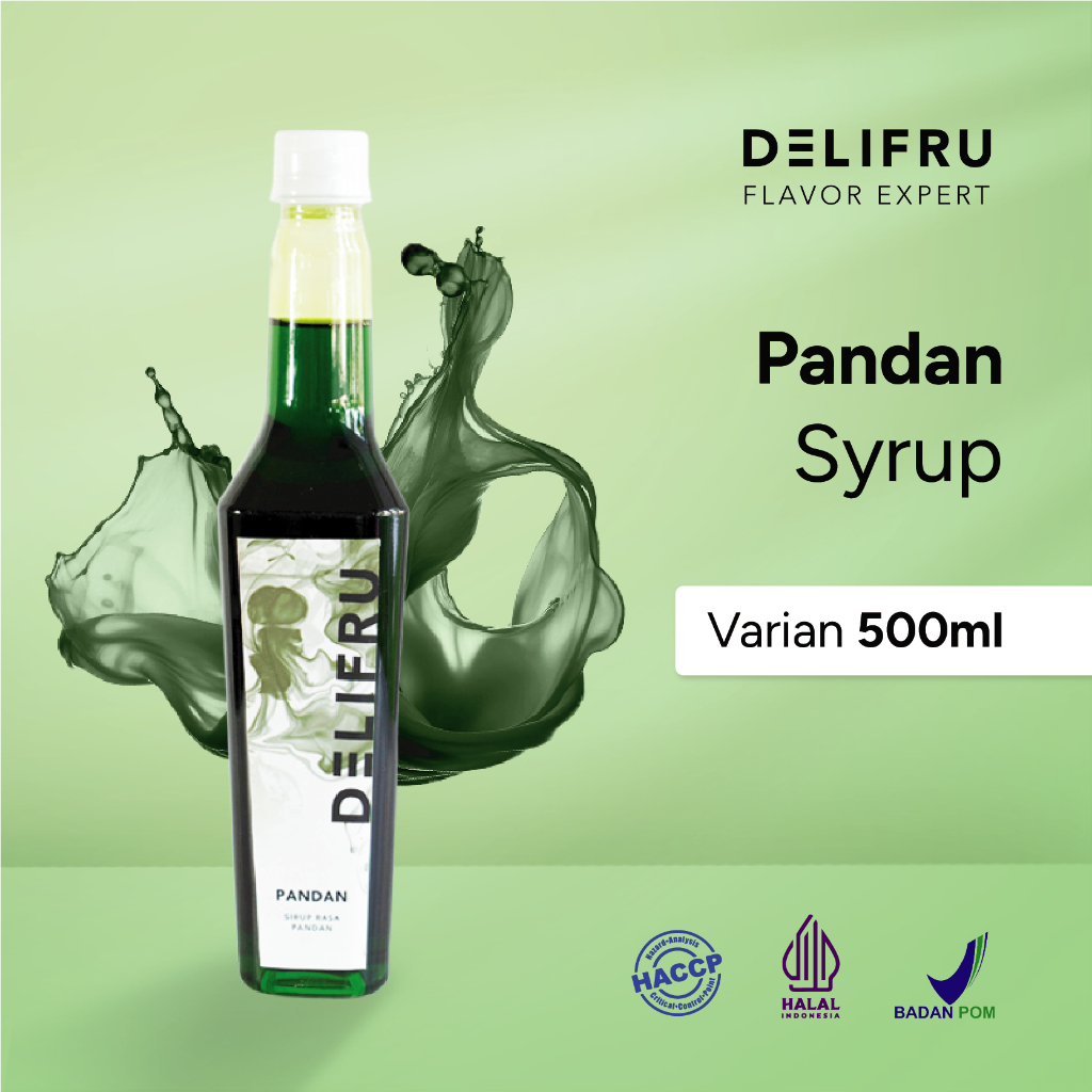 Jual Syrup Pandan Delifru 500 ml - Sirup Pandan Premium | Shopee Indonesia