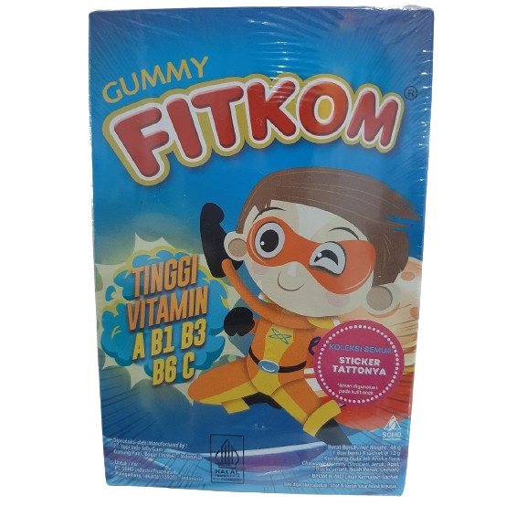Jual FITKOM GUMMY MULTIVITAMIN BIRU 12 GRAM BOX 4 SACHET (48 GRAM ...