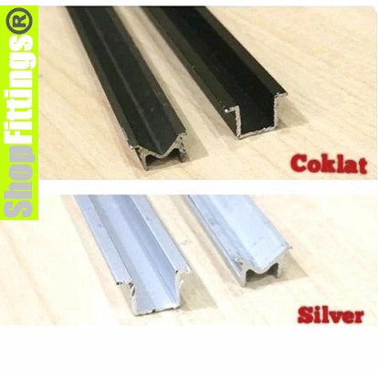 Jual Rel Pintu Lemari Geser Sliding Wardrobe Door Rail Anodize Brown 2 ...