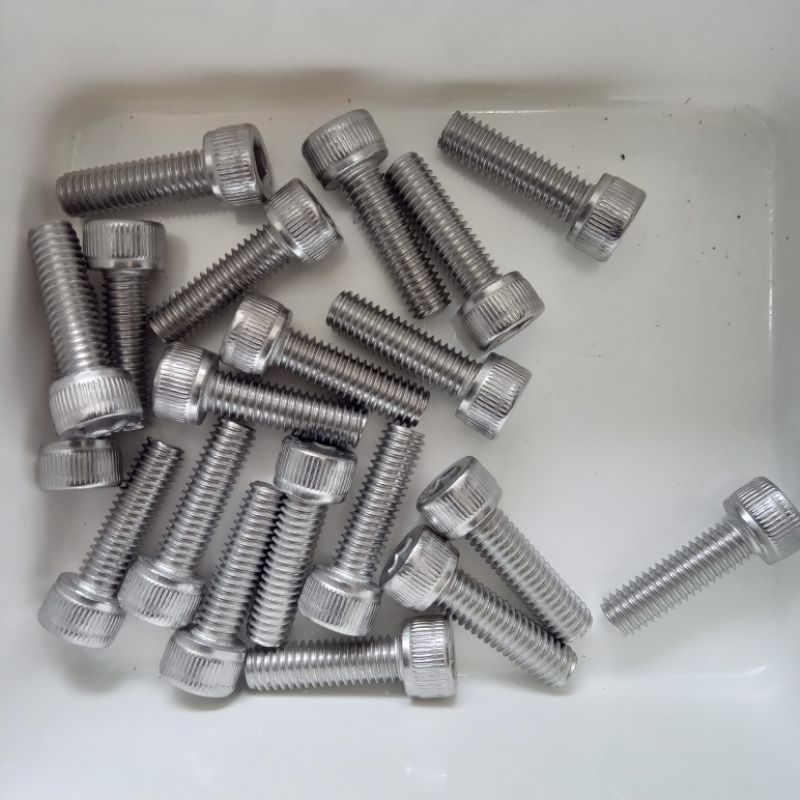 Jual SUS304 Baut L M6 × 20 Stainless Steel/ Baut Socket/Baut Stainless | Shopee Indonesia