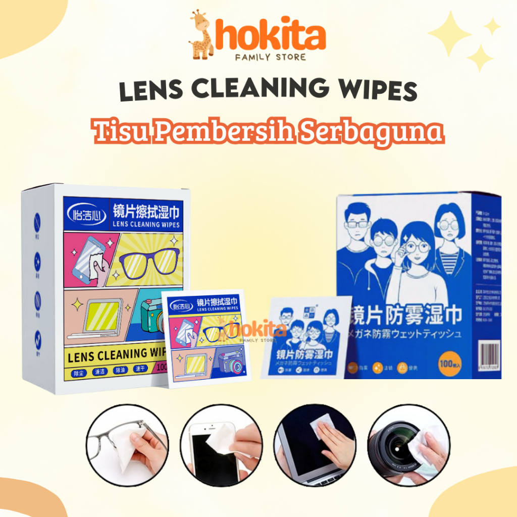 Jual Tisu Pembersih Lensa Multifungsi / Tisu Pembersih Anti Fog / Lens ...
