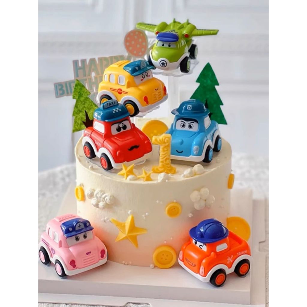 Jual |J.A| PAJANGAN KUE ULANG TAHUN MOBIL WARNA WARNI 6PCS / HIASAN KUE ...