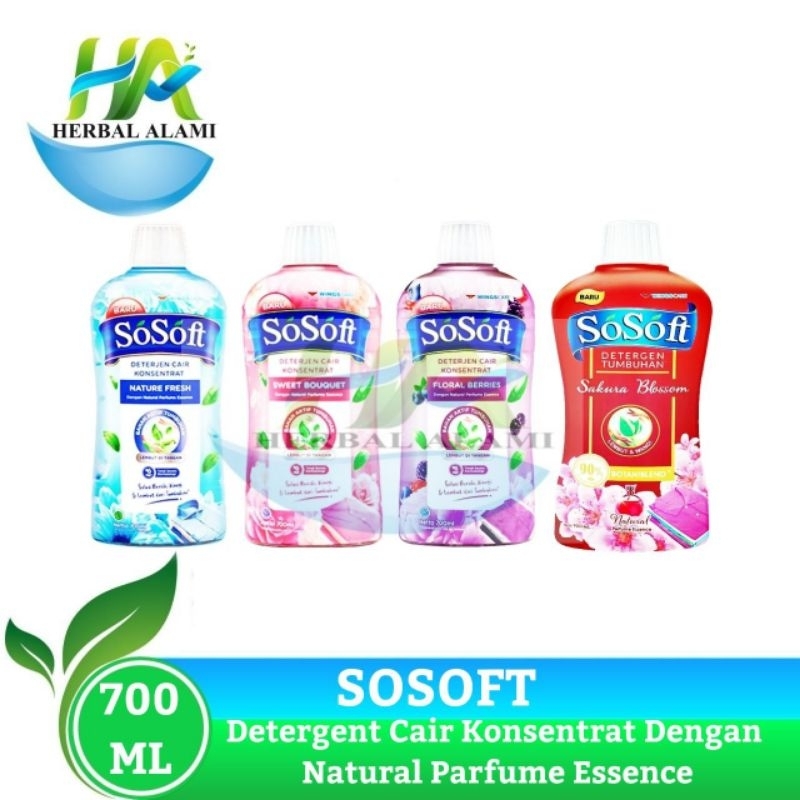 Jual SOSOFT Detergent Cair Konsentrat 700mL - Sabun Cuci Baju Cair | Shopee Indonesia