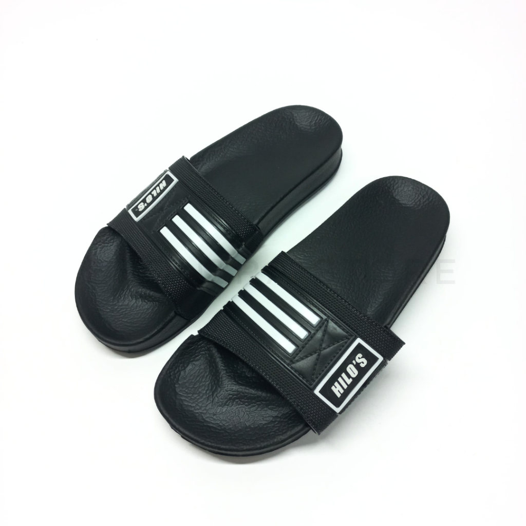 Jual Sandal Selop Slide Cowok Remaja / Pria Full Hitam 902 | Shopee ...