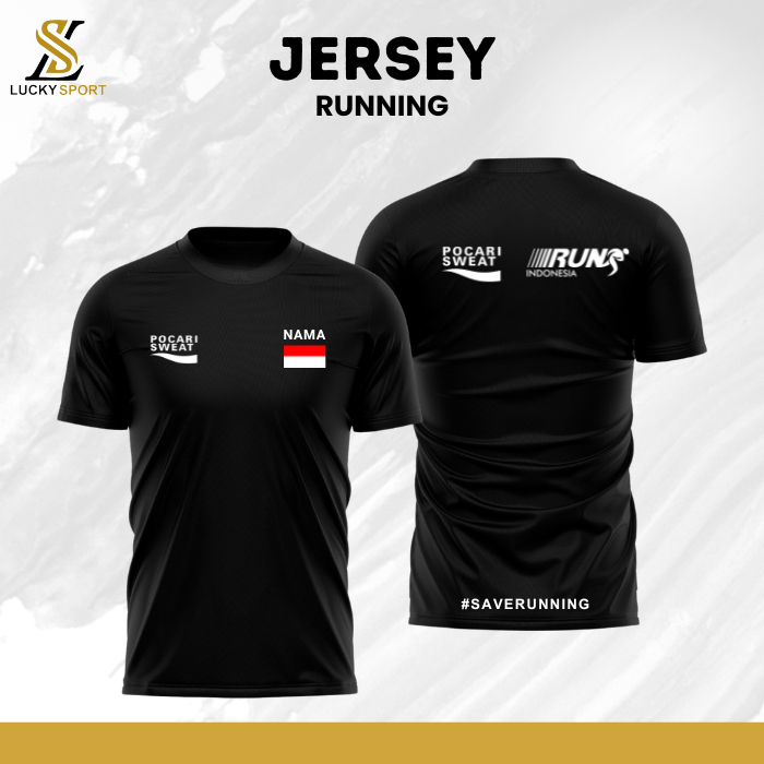 Jual Baju Running Kaos Olahraga Lari Pria Wanita Atasan Runing Bahan ...