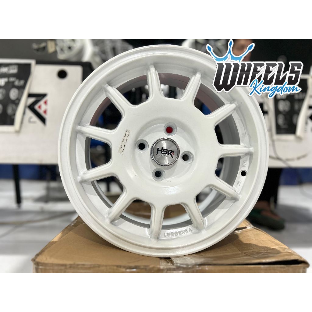 Jual PELEK MOBIL RACING RALLY LOOK R15 PCD 4X100 WARNA PUTIH LEBAR RATA 7 ET 40 HSR TOCHIGI ...