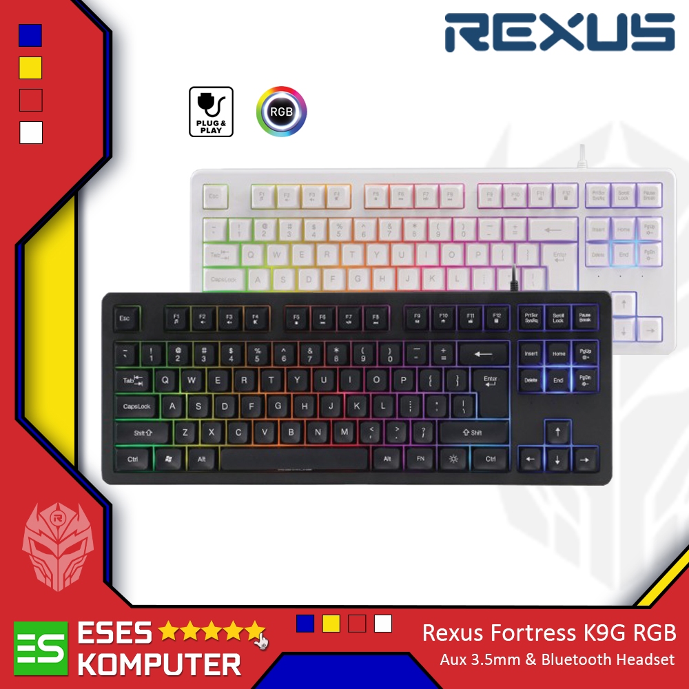 Jual Keyboard Rexus K9G Fortress RGB | Keyboard Gaming | Shopee Indonesia