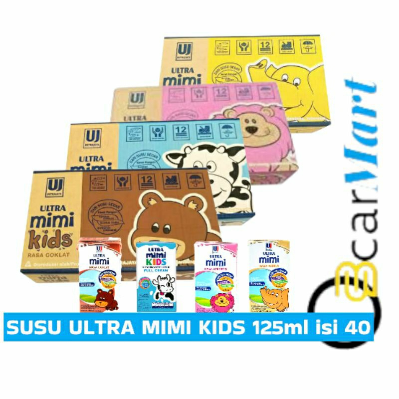 Jual DEPO SUSU ULTRA MIMI Kids 125ml 1 Dus Susu UHT Rasa Coklat Strawberry Full cream Vanilla ...
