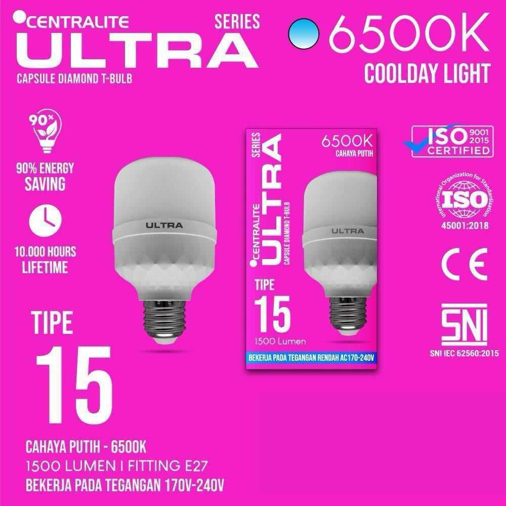 Jual ULTRA LAMPU LED TABUNG CAHAYA PUTIH 5 10 15 Watt / BOLA BOHLAM ...