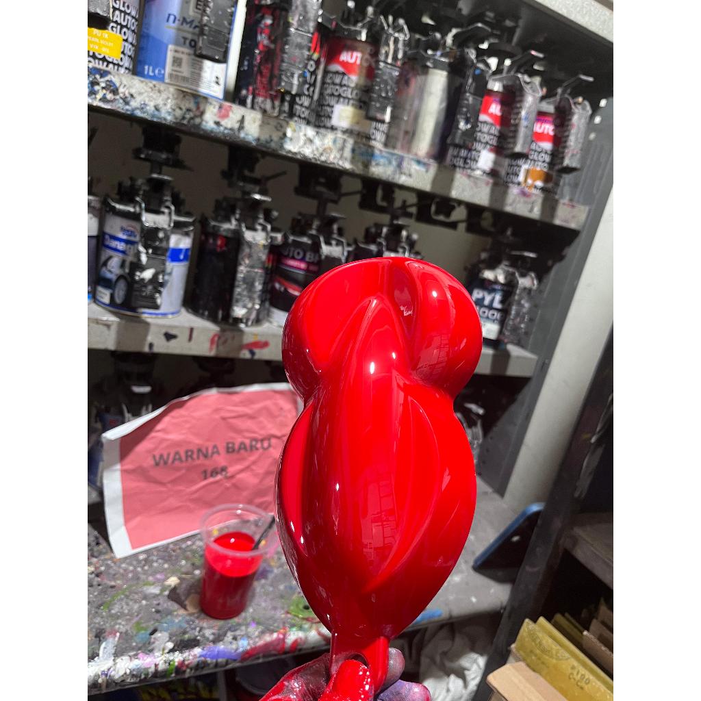 Jual cat merah solid/cat merah cabe pu/cat merah bright red polyuretane ...