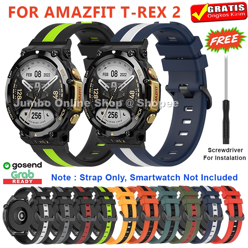 Jual STRAP TALI JAM AMAZFIT T-REX 2 / AMAZFIT TREX 2 MODEL TWO TONE ...