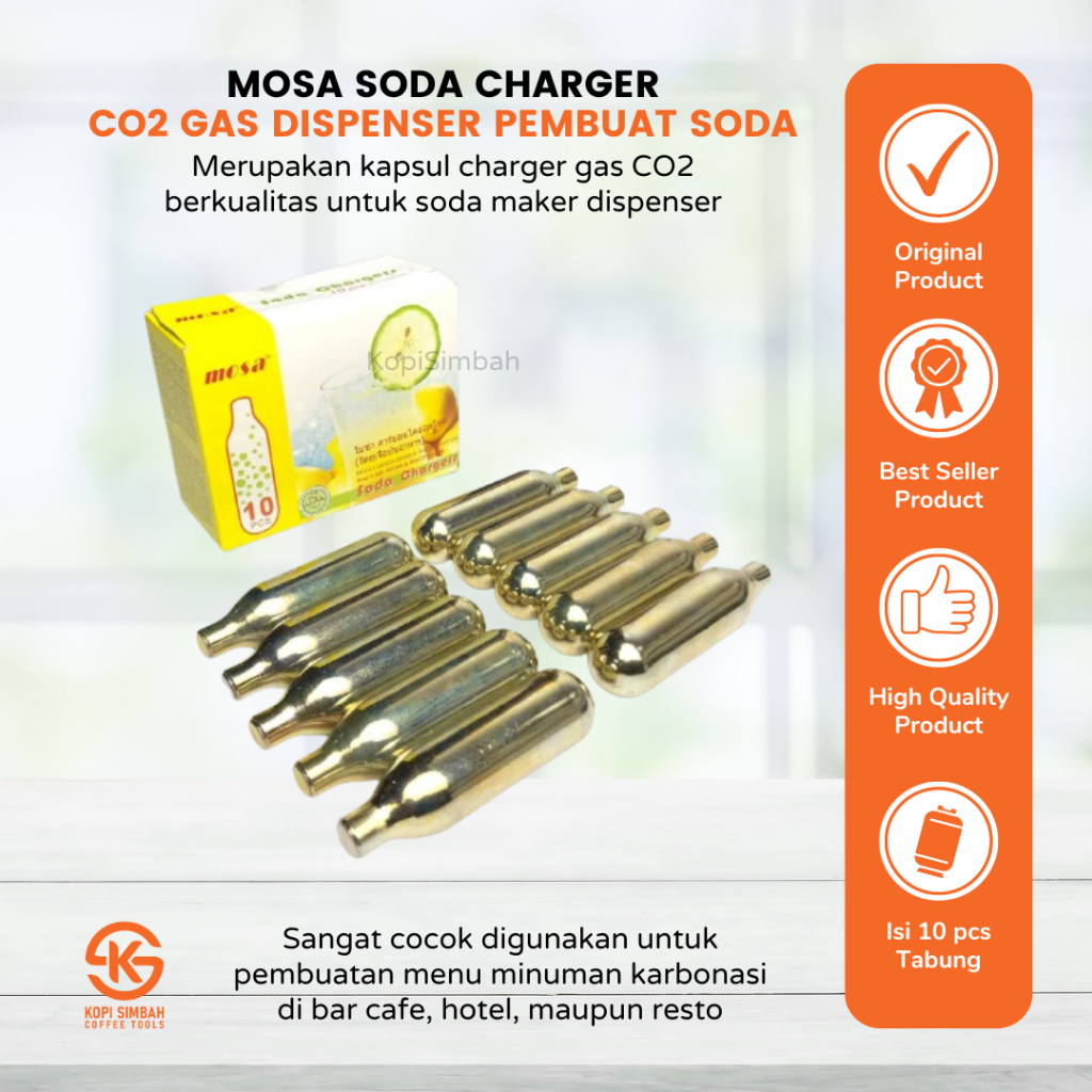 Jual MOSA Soda Charger Refill Gas C02 Dispenser Siphon Alat Pembuat ...