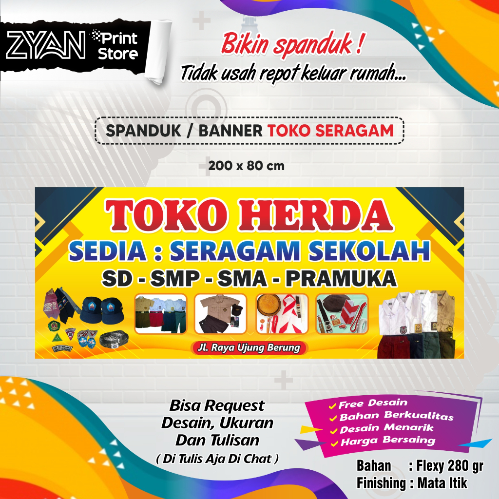 Jual SPANDUK BANNER TOKO SERAGAM | Shopee Indonesia