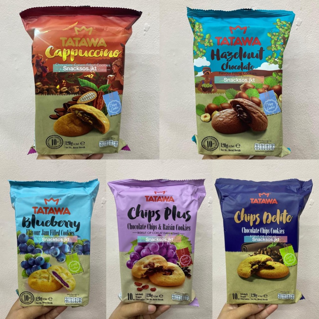 Jual TATAWA COOKIES CAPPUCINO / HAZELNUT CHOCOLATE / BLUEBERRY / CHIPS ...