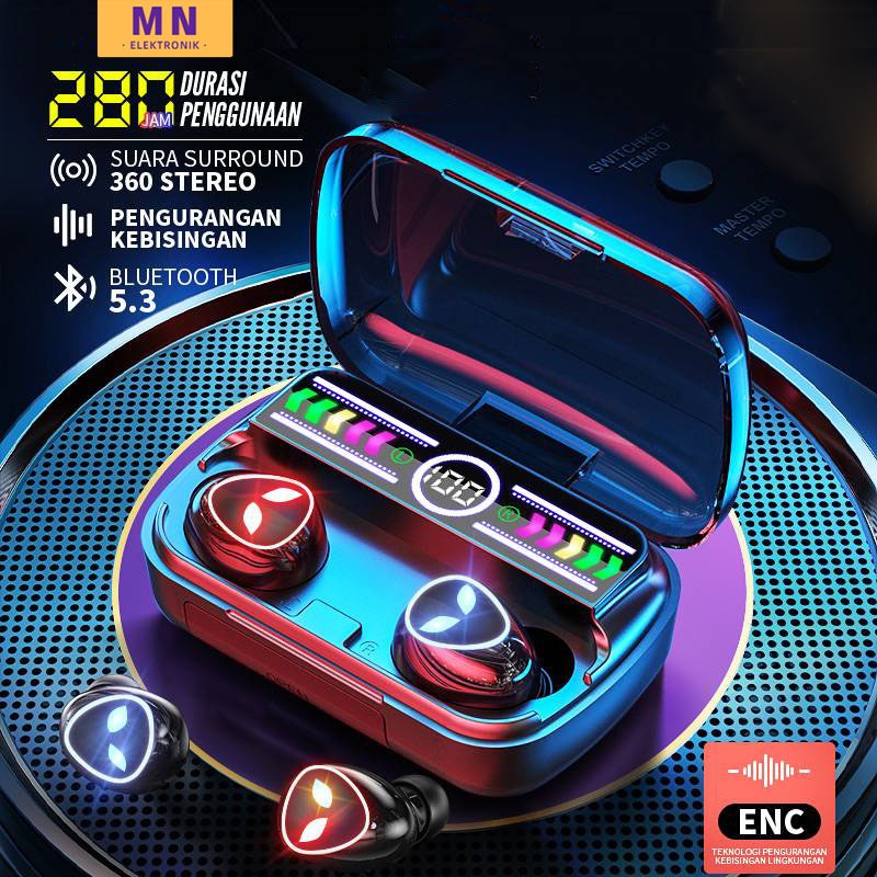 Jual 2025 TWS M20pro/M18/M25/M41/M10/F9 Headset Bluetooth Earphone Powerbank 3800mAh Full Bass ...