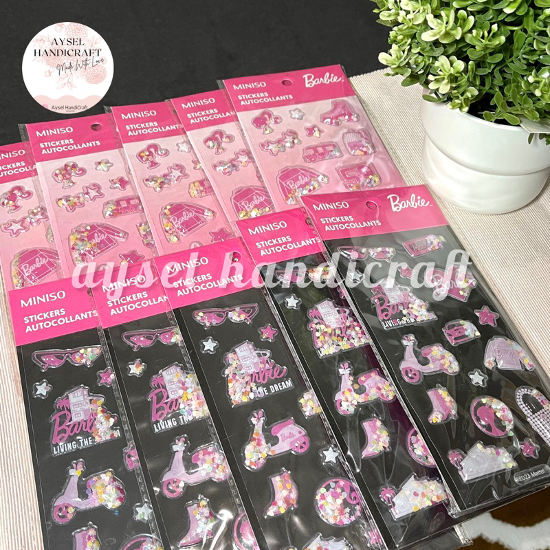 Jual STICKER BARBIE X MINISO ORIGINAL | stickers glitter | stiker ...