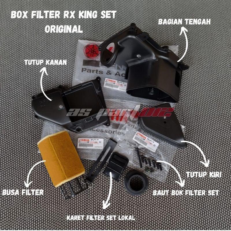 Jual BOK BOX FILTER RX KING SET ORIGINAL LENGKAP KARET BAUT DAN BUSA ...