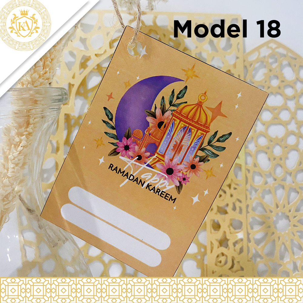 Jual Hang tag Lebaran Custom Kartu Ucapan Hampers Idul Fitri Hadiah ...