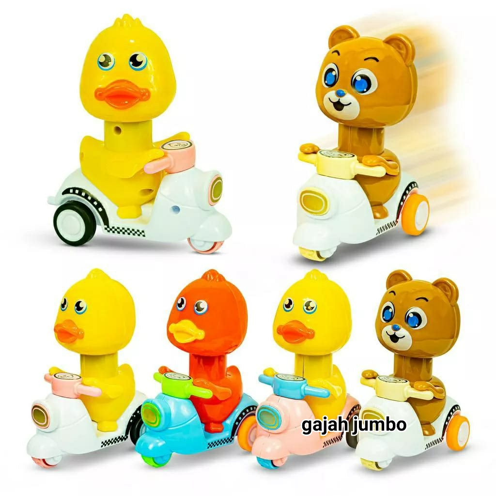 Jual Mainan Cartoon Car Mobil Mobilan Bayi Tekan Lepas Scooter Animal ...