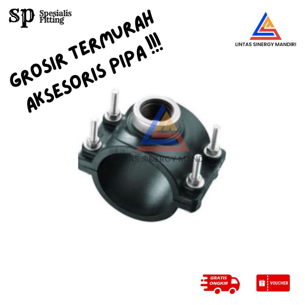 Jual Klem Sadel HDPE 90mm x 32mm (3" x 1") | Shopee Indonesia