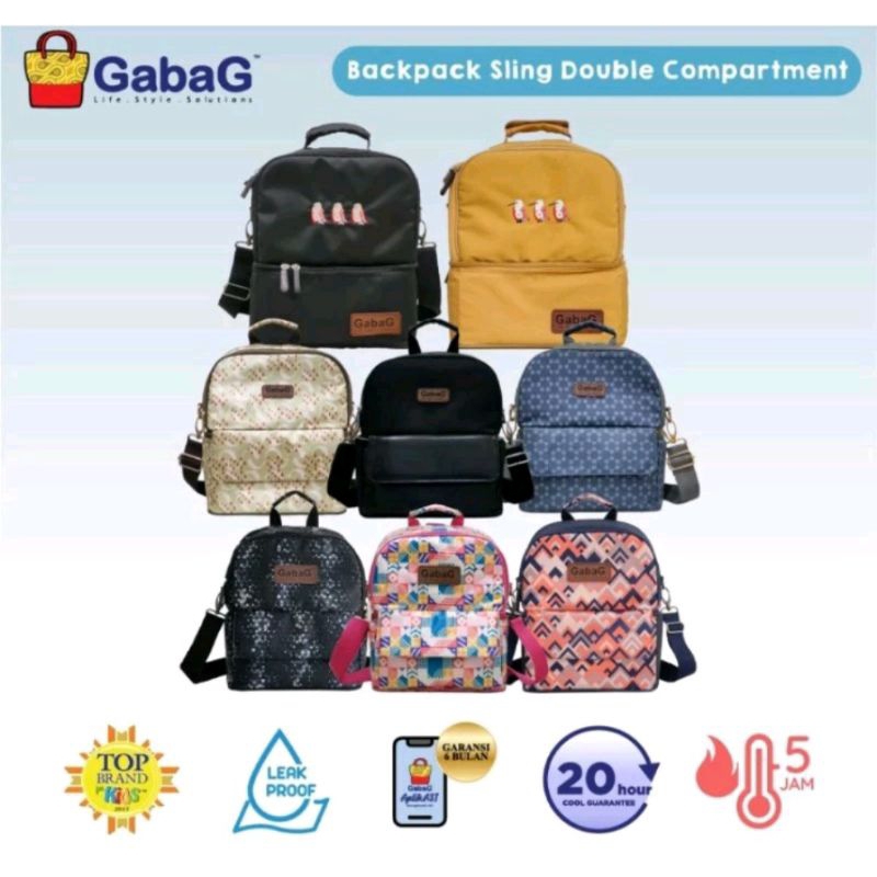 Jual Gabag cooler bag double sling series free ice gel ONYX, TORA ...