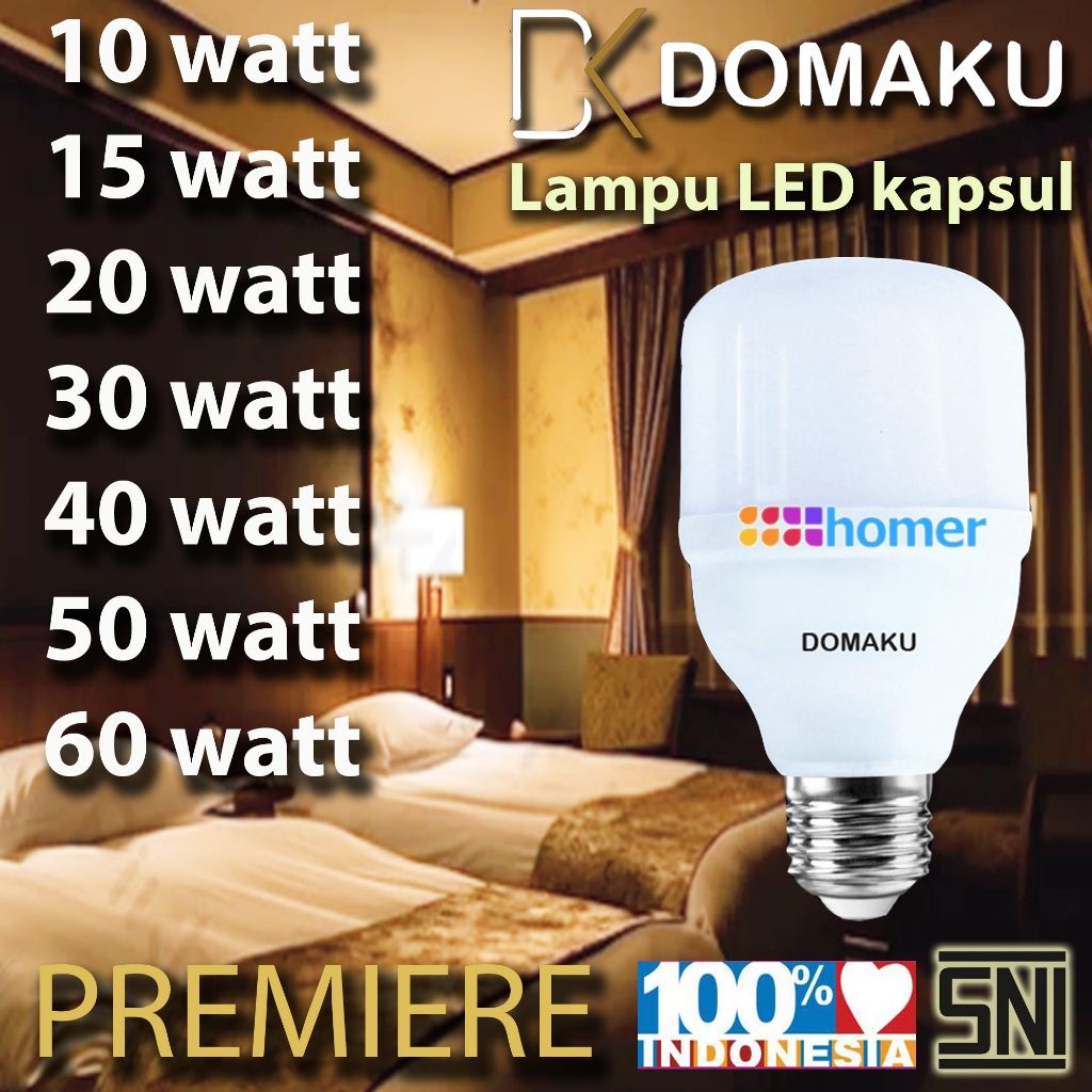 Jual DOMAKU Lampu LED Bohlam Bulb Led tabung kapsul capsule tbulb Besar Jumbo Mini Kecil Rumah ...