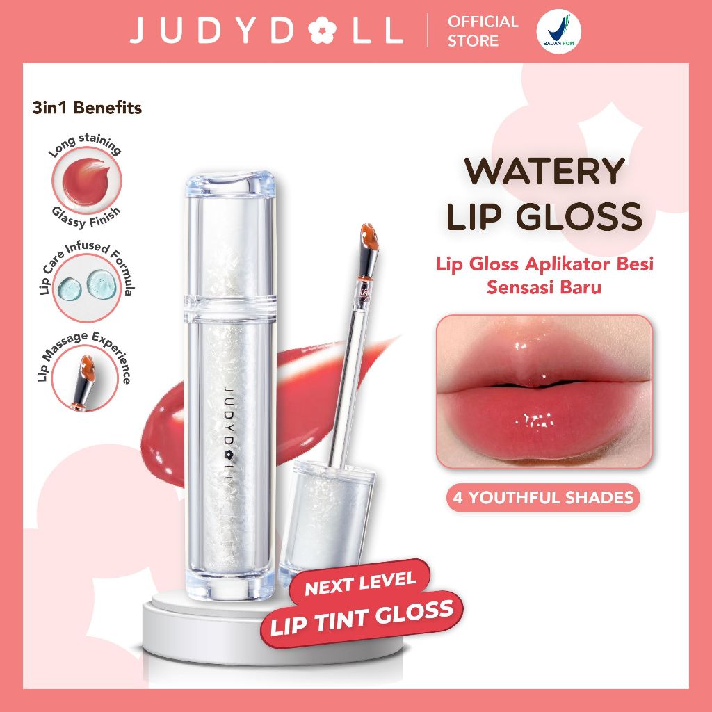 Jual Judydoll Watery Lip Gloss - Next Level Liptint Gloss, Long Wear ...