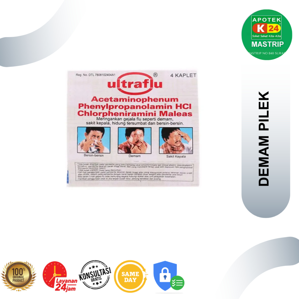 Jual Ultraflu Tablet / Bersin Demam Sakit Kepala / 12 Tahun-Dewasa ...