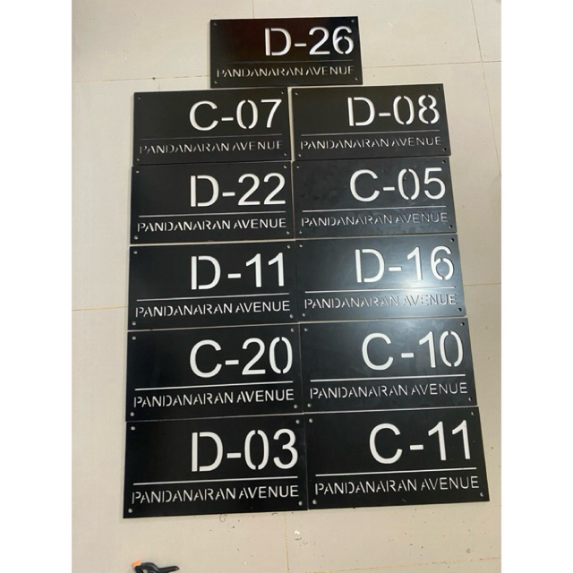 Jual Nomor Rumah plat papan nomor rumah blok model Double Acp Custom ...