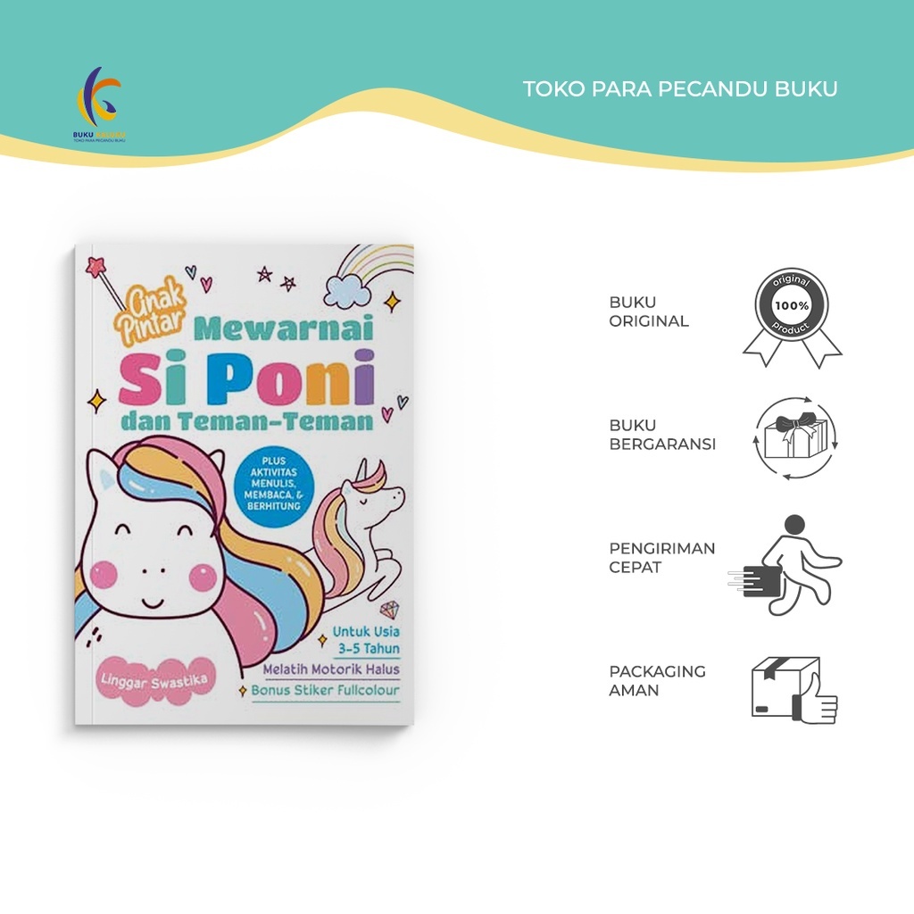 Jual Buku Mewarnai - Anak Pintar Mewarnai Si Poni dan Teman-Teman ...