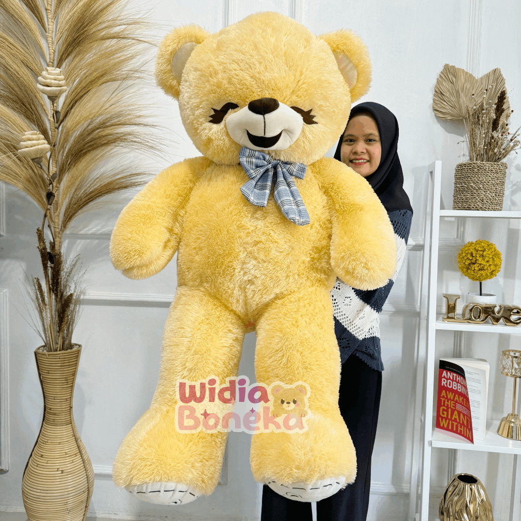 Jual Boneka jumbo beruang teddy bear Smile Eyes Bordir 1 Meter lucu ...